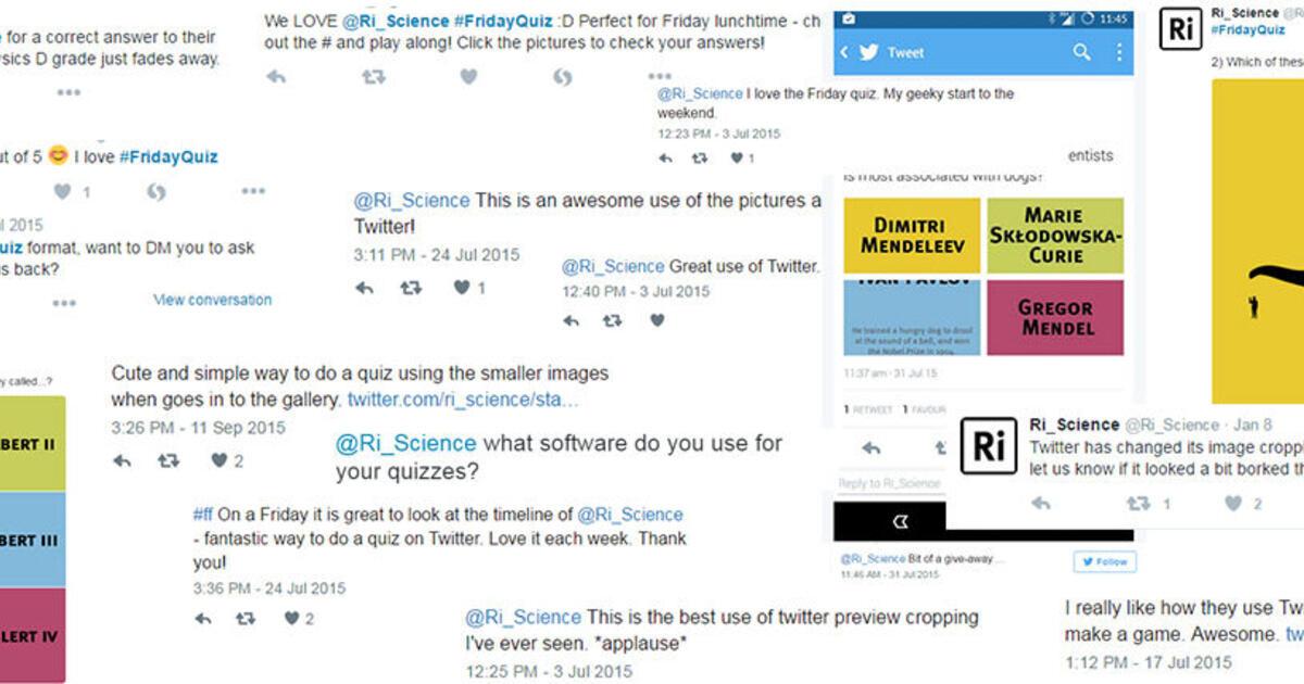 How we do the Twitter quiz | Royal Institution