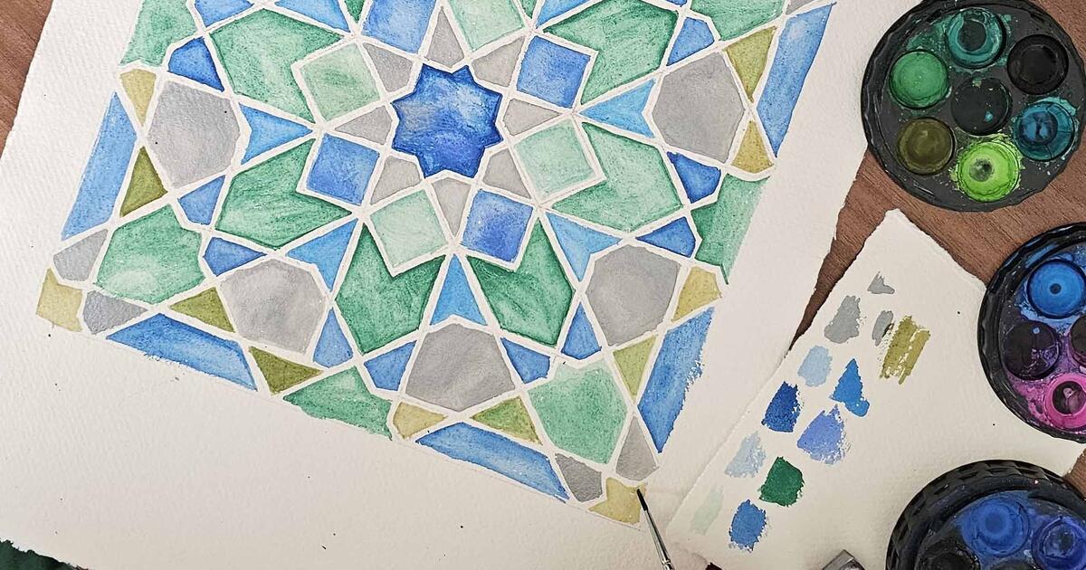 Holiday workshops: Drawing & Painting Islamic geometric patterns (age12 ...